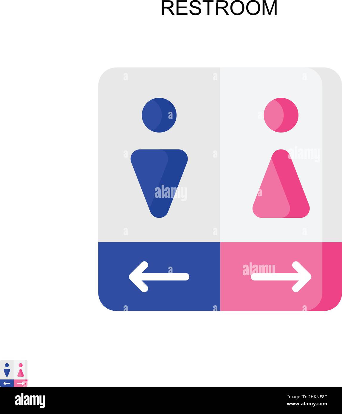 Restroom Simple vector icon. Illustration symbol design template for ...