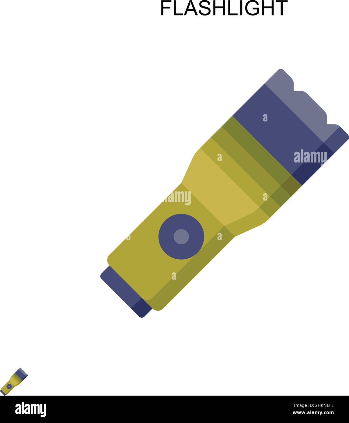 Flashlight Simple vector icon. Illustration symbol design template for ...