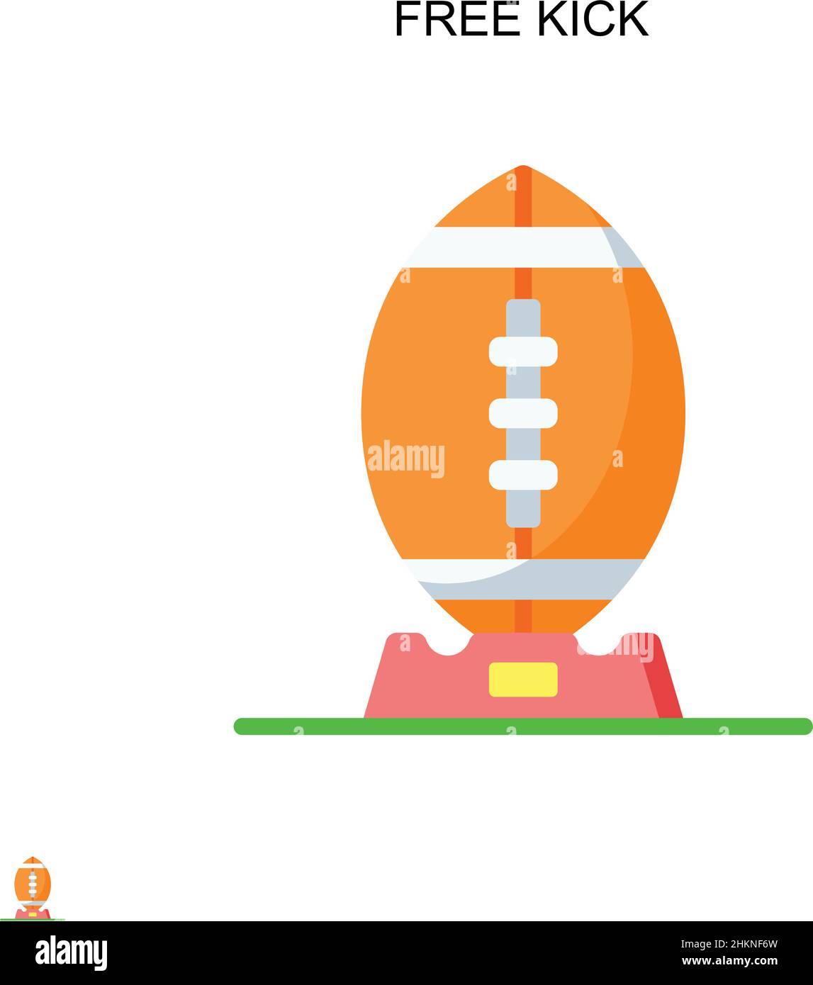 Goal wall with ball and player Stock Vector Images - Alamy