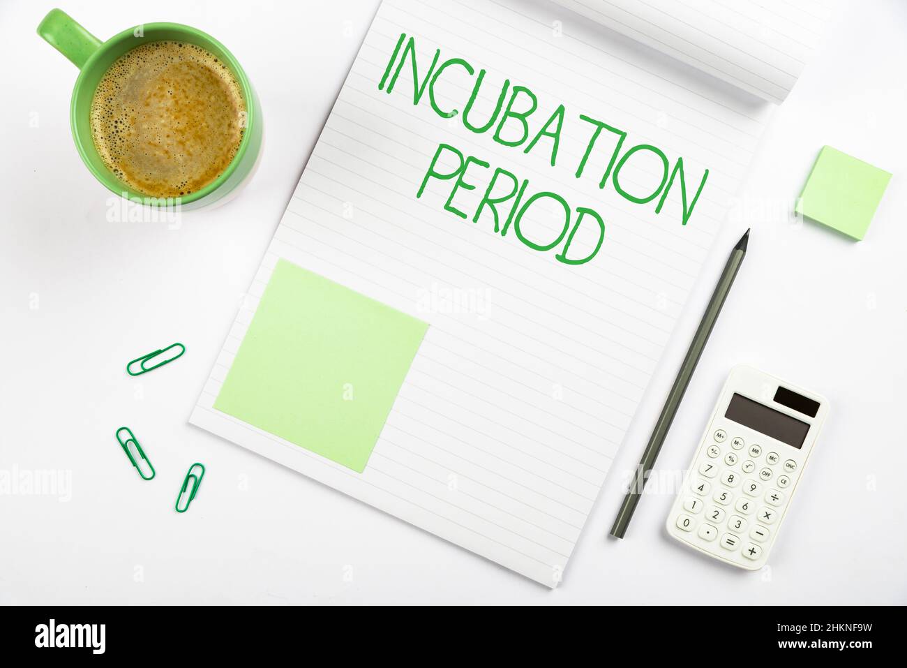 Text sign showing Incubation Period. Concept meaning time elapsed ...