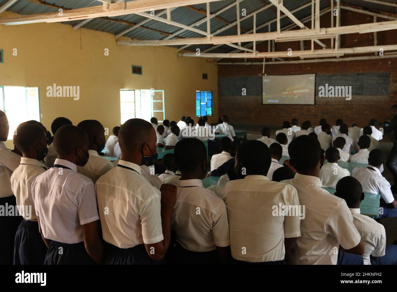 Kigali, Rwanda. 4th Feb, 2022. Students of GS (Group Scolaire) Kicukiro ...