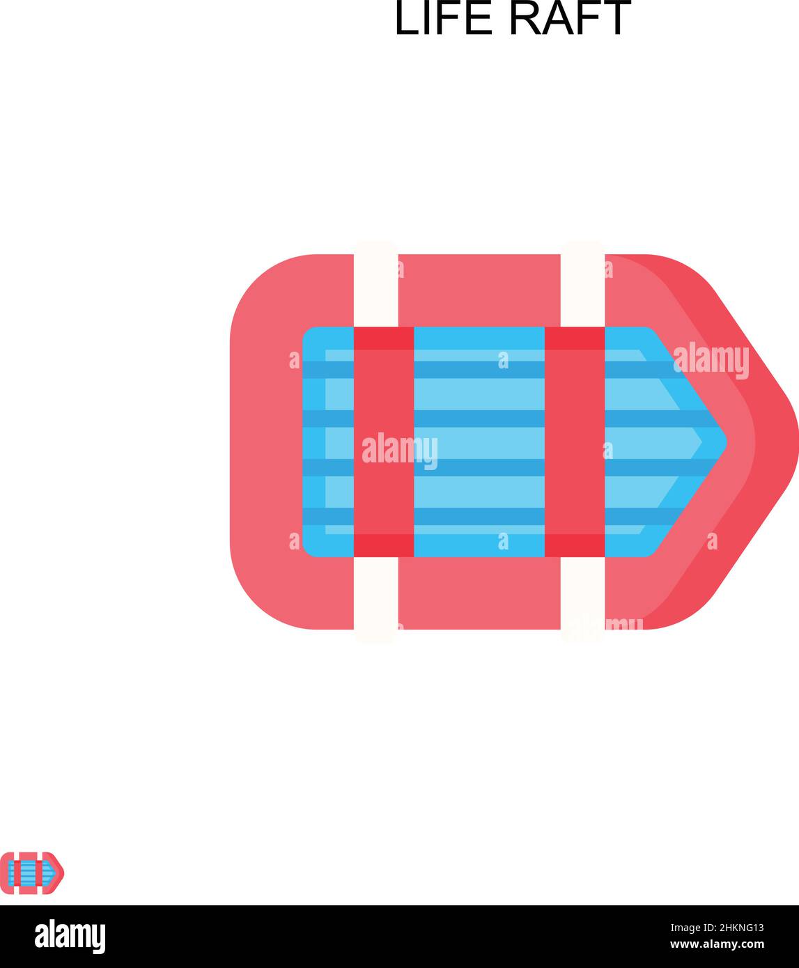 Life raft Simple vector icon. Illustration symbol design template for ...