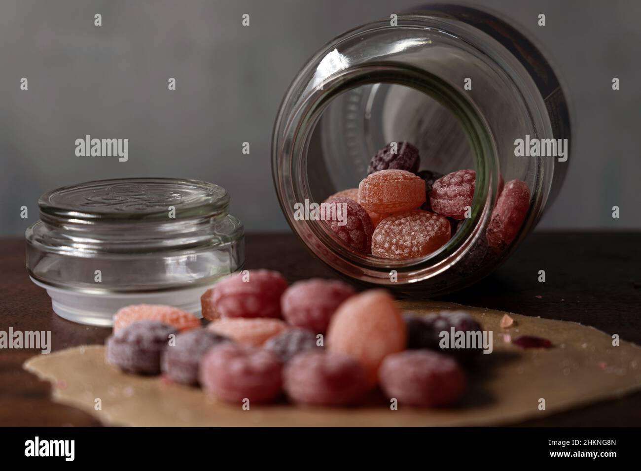 Sweets in a glass jar Stock Photo - Alamy
