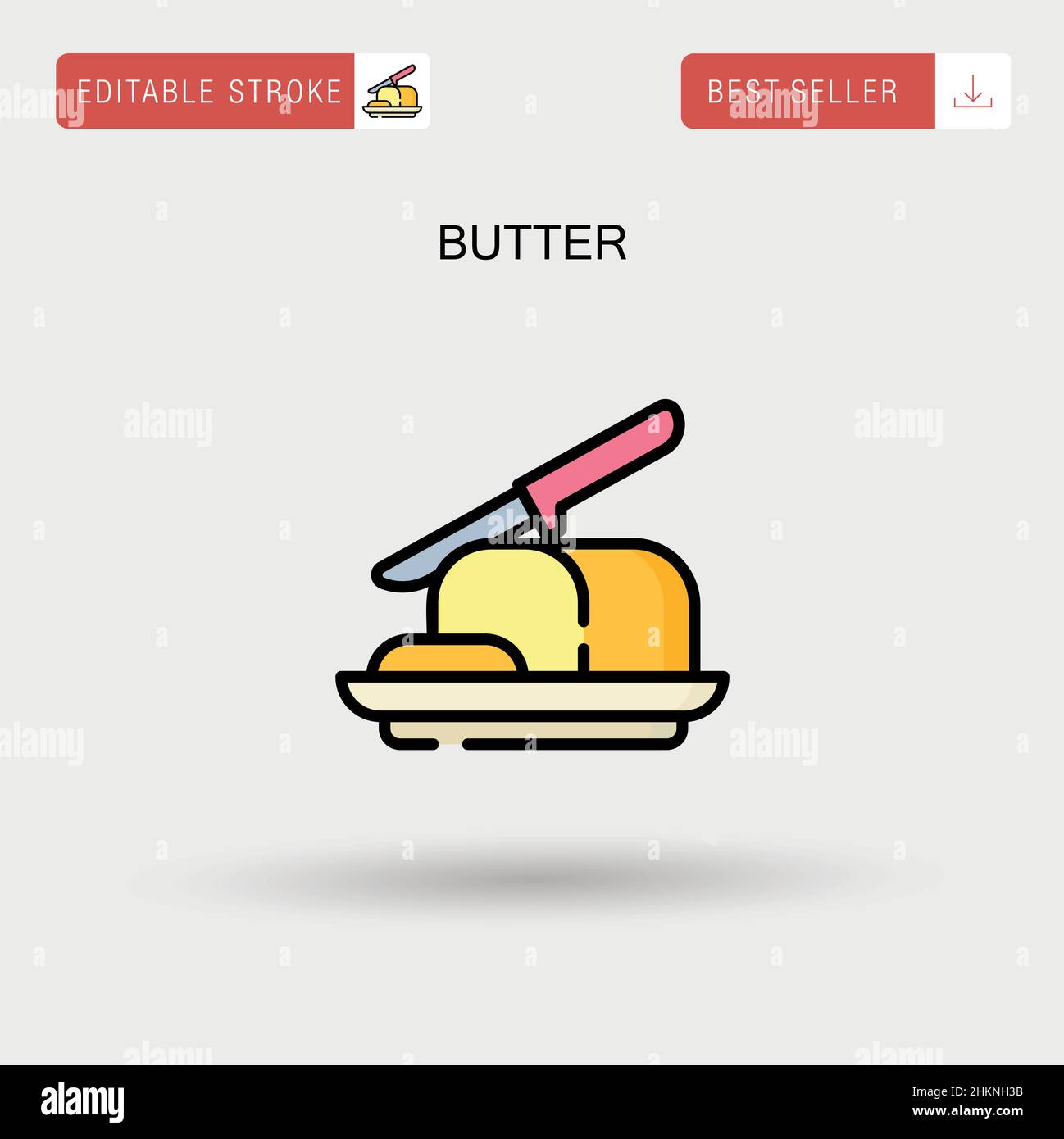 Butter Simple vector icon Stock Vector Image & Art - Alamy
