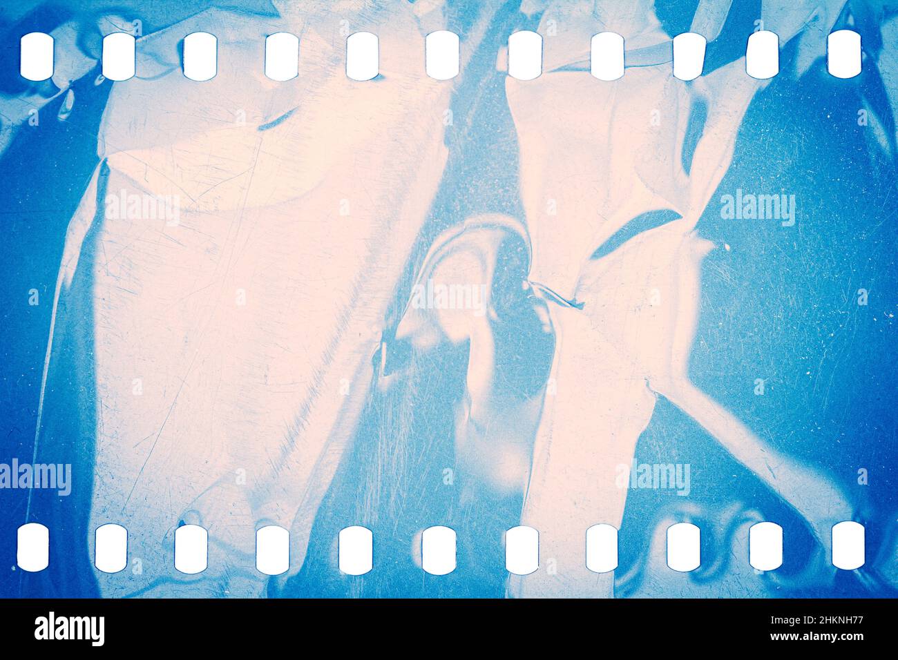 Dusty and grungy 35mm film texture or surface. Perforated scratched ...