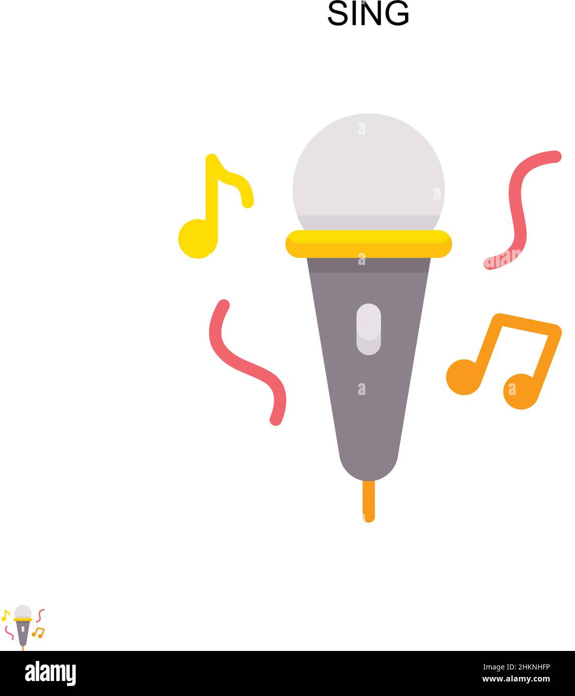 Sing Simple vector icon. Illustration symbol design template for web ...