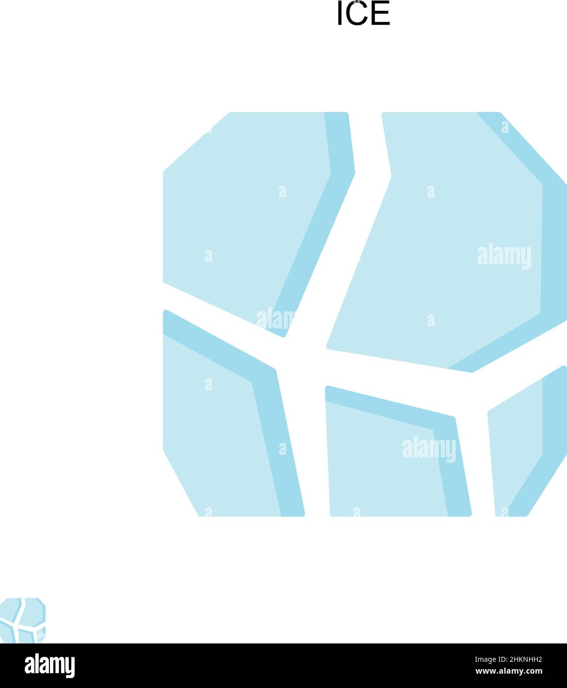Ice Simple vector icon. Illustration symbol design template for web ...