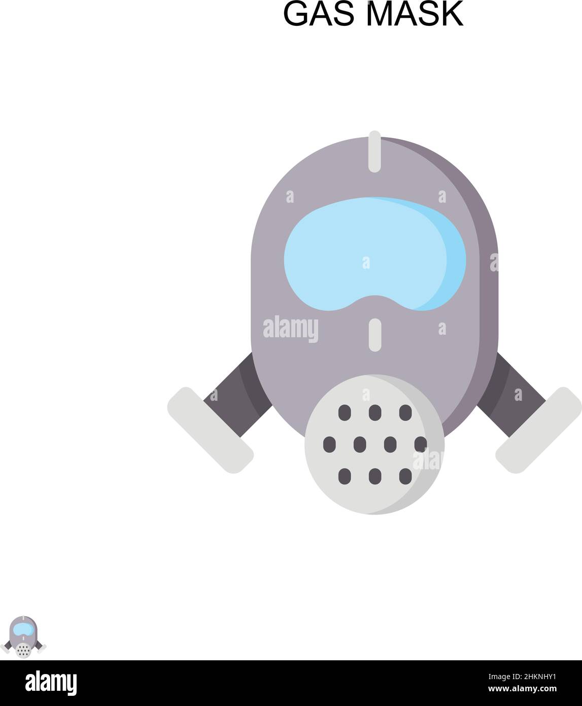 Gas mask Simple vector icon. Illustration symbol design template for ...