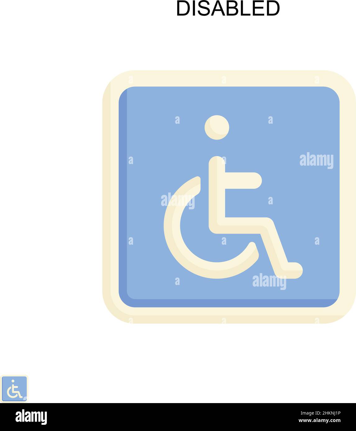 Disabled Simple vector icon. Illustration symbol design template for ...