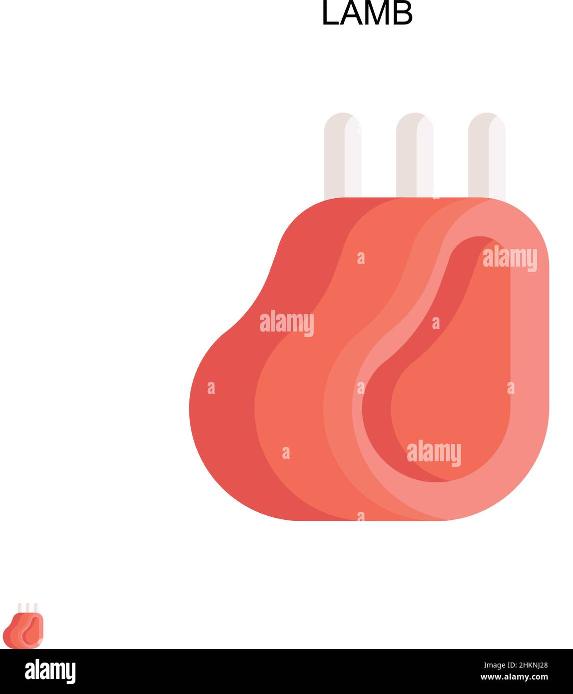 Lamb Simple vector icon. Illustration symbol design template for web ...