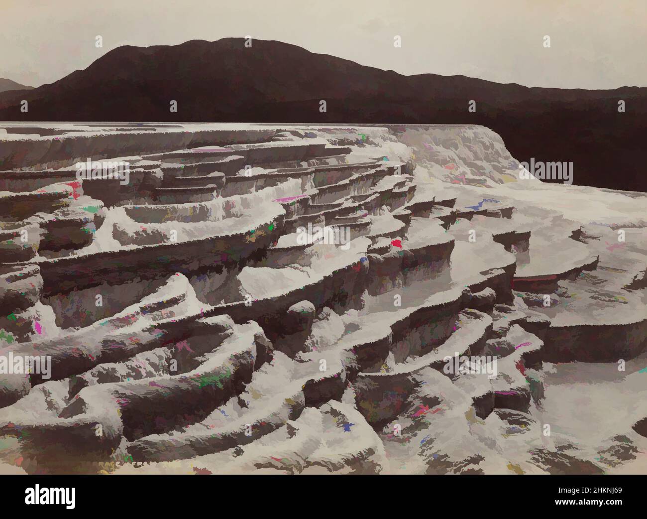 Art inspired by White Terrace from the top, Burton Brothers studio ...