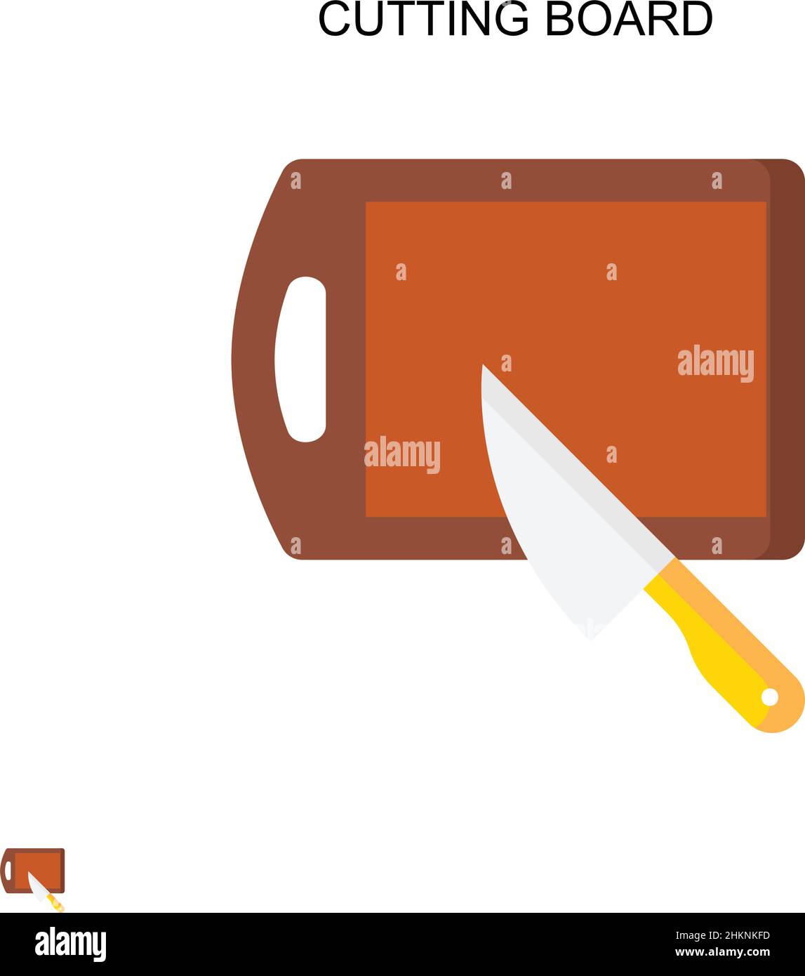 Cutting board Simple vector icon. Illustration symbol design template ...