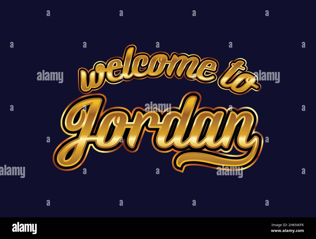 Welcome To Jordan Word Text Creative Font Design Illustration. Welcome ...