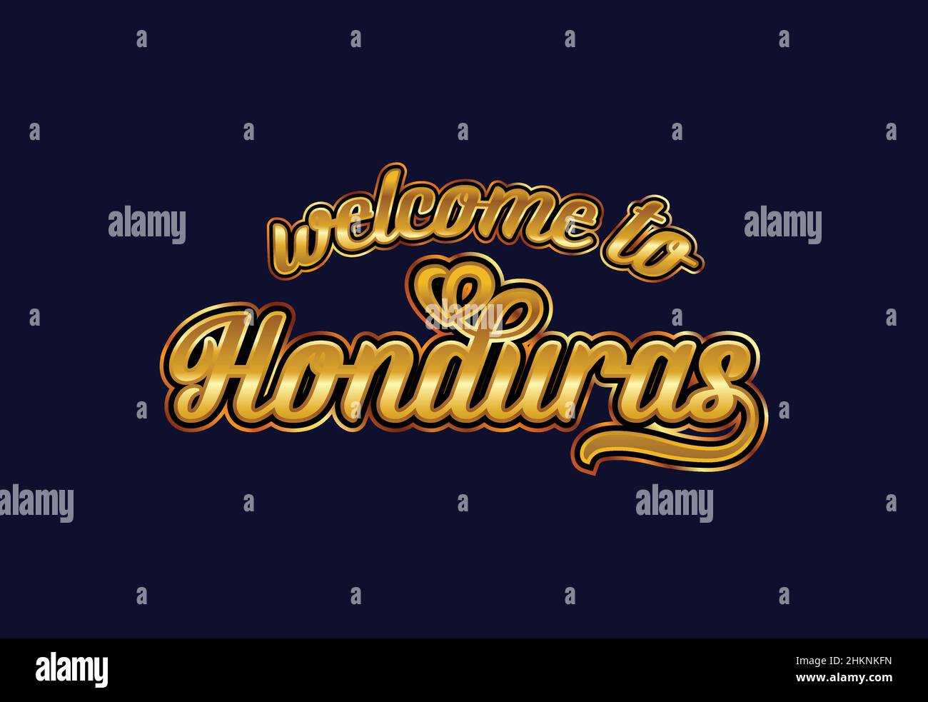 Welcome To Honduras Word Text Creative Font Design Illustration
