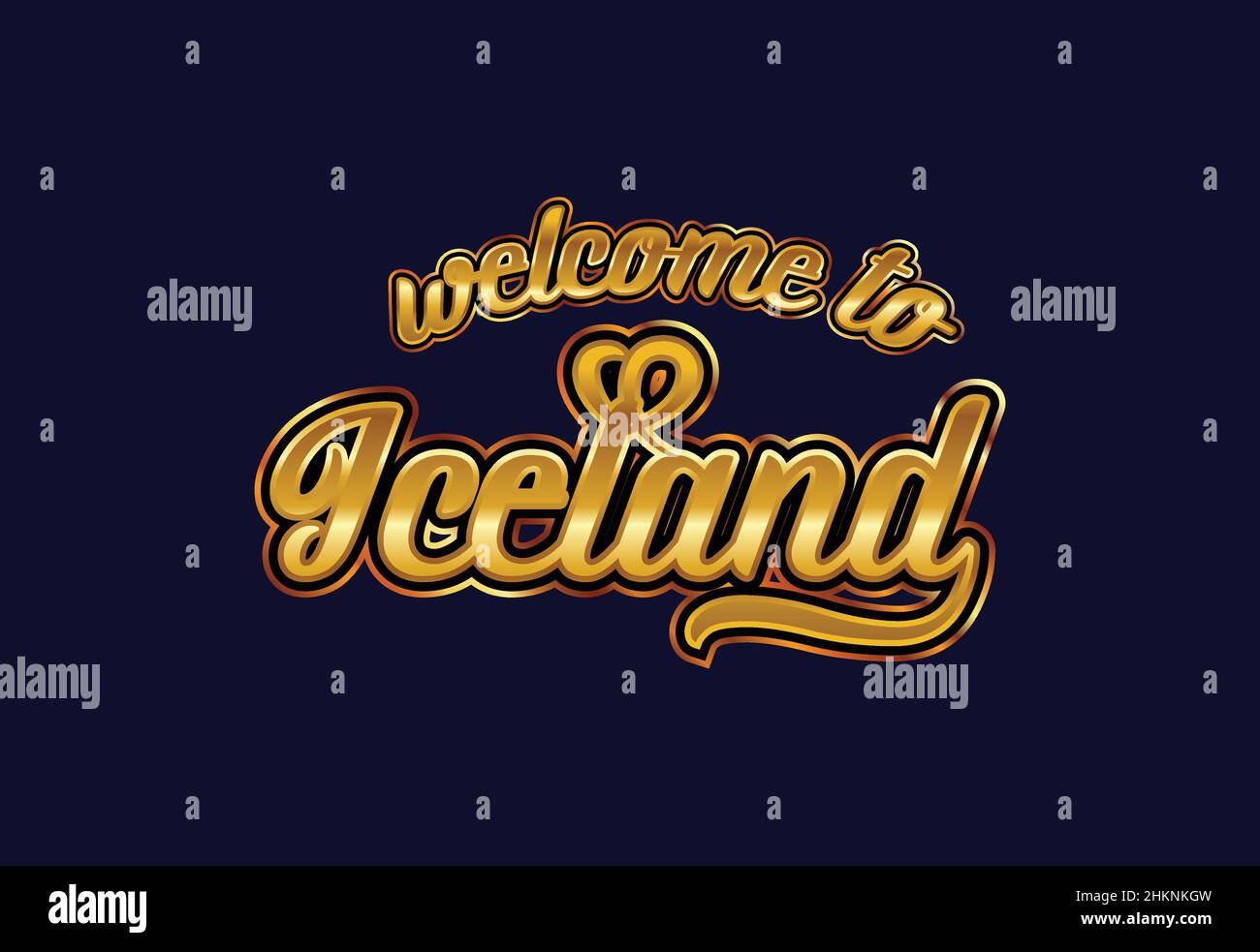 Welcome To Iceland Word Text Creative Font Design Illustration. Welcome ...