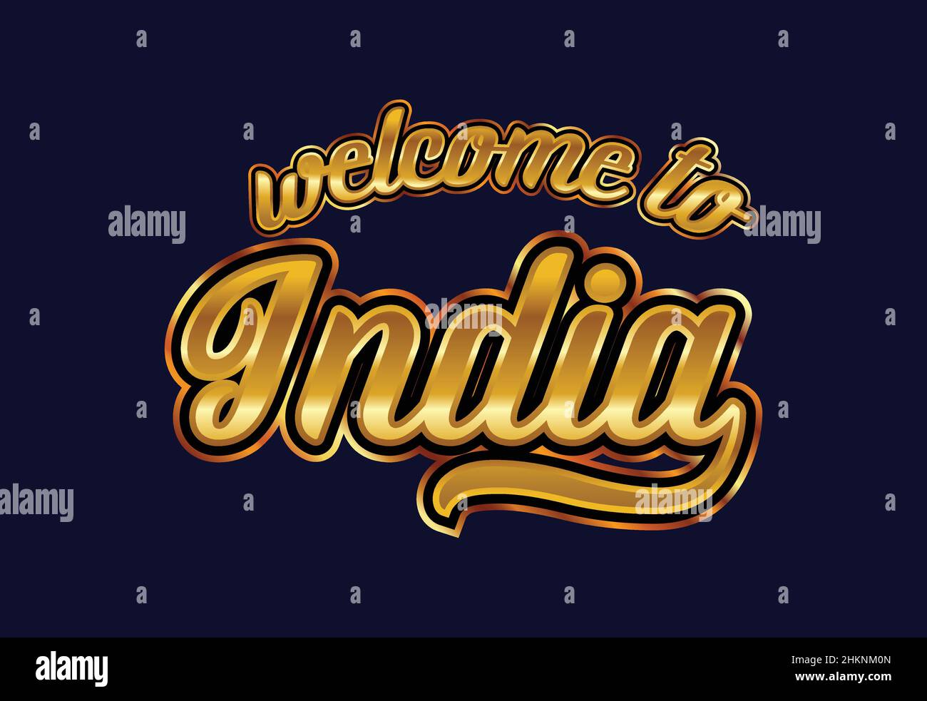 Welcome To India Word Text Creative Font Design Illustration. Welcome ...