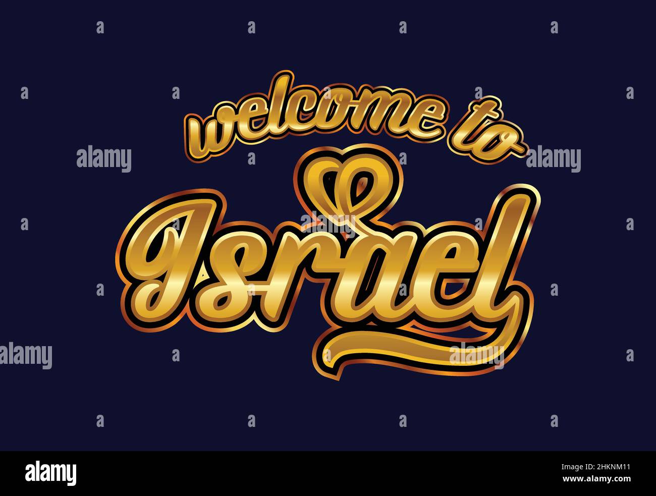 Welcome To Israel Word Text Creative Font Design Illustration. Welcome ...