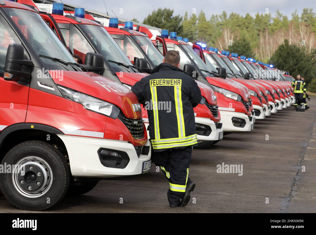 Neu Poserin, Germany. 05th Feb, 2022. 16 portable fire engines (TSF ...