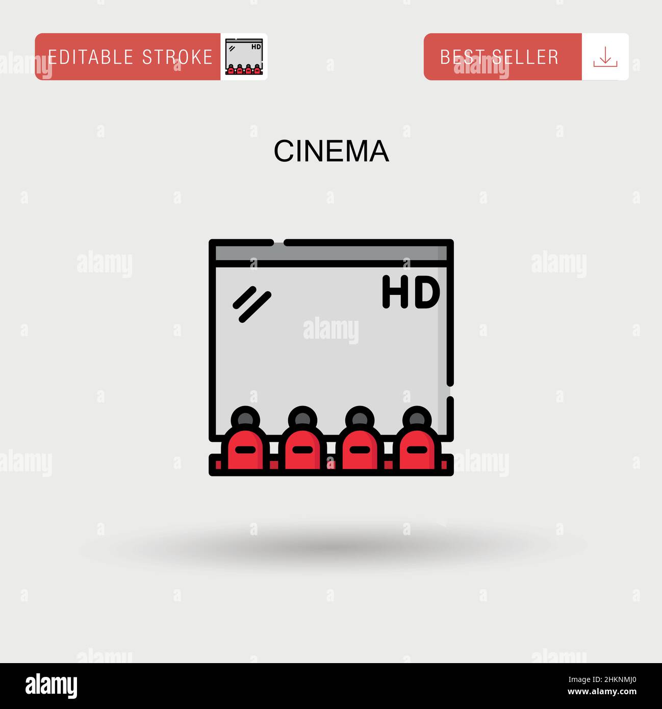 Cinema Simple vector icon Stock Vector Image & Art - Alamy