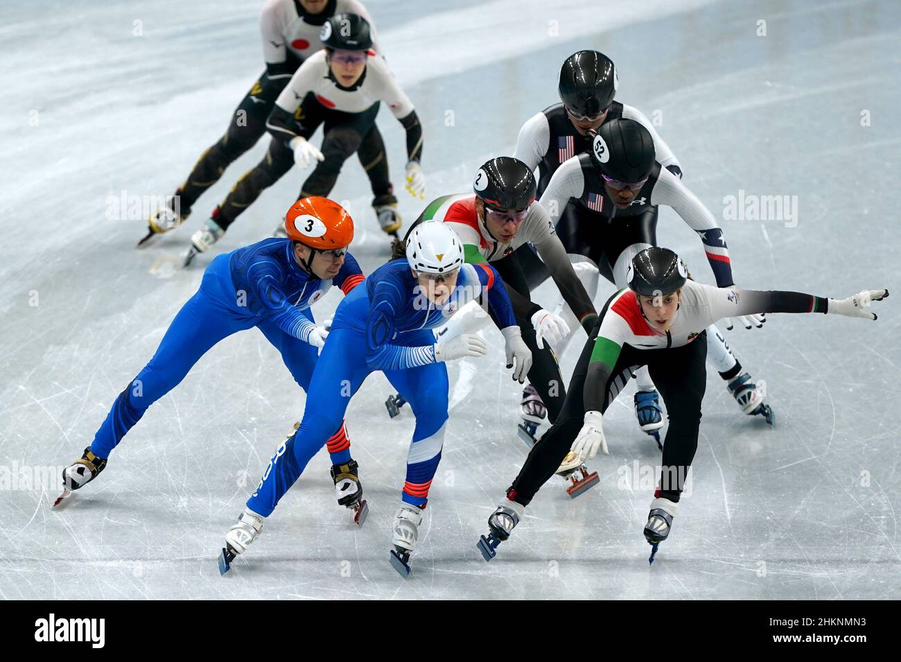 Hungrary (front right) on their way to winning the third quarter final ...