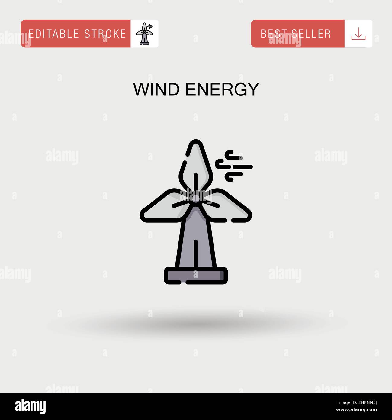 Wind energy Simple vector icon Stock Vector Image & Art - Alamy