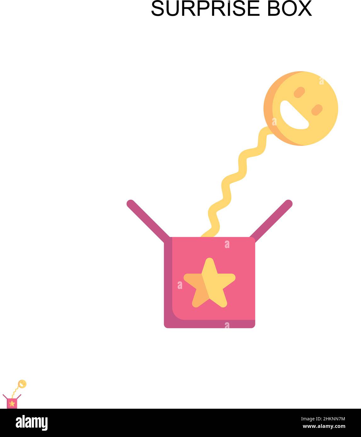 Surprise box Simple vector icon. Illustration symbol design template ...