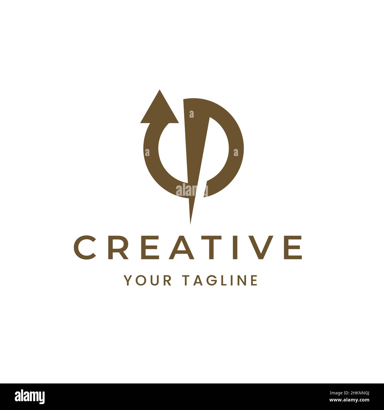 Up arrow logo on word, vector up arrow. U Letter Logo Template ...