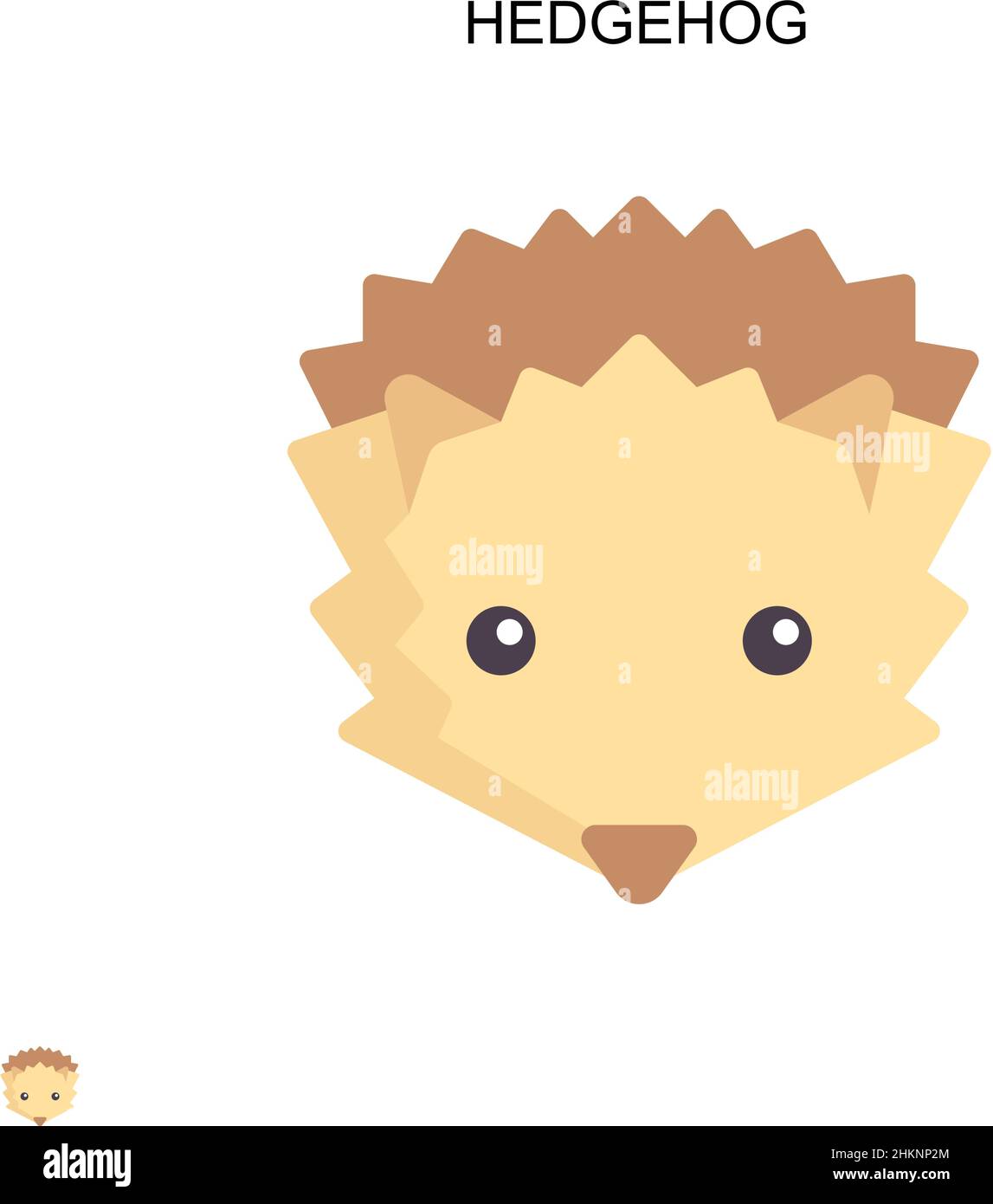 Hedgehog Simple vector icon. Illustration symbol design template for ...