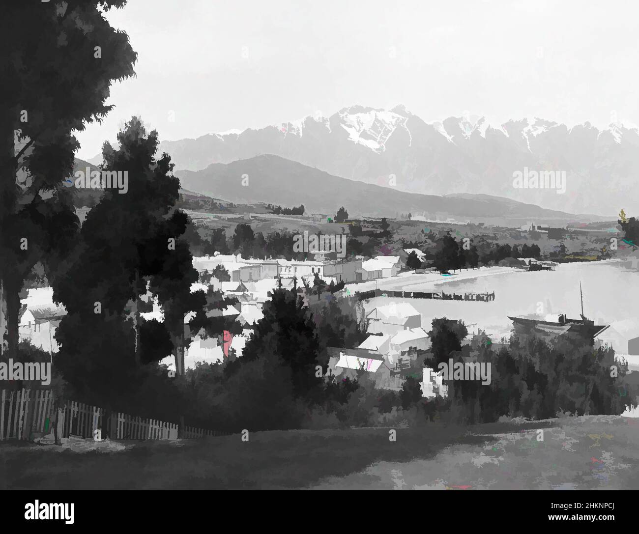 Art inspired by Queenstown, Lake Wakatipu, Burton Brothers studio ...