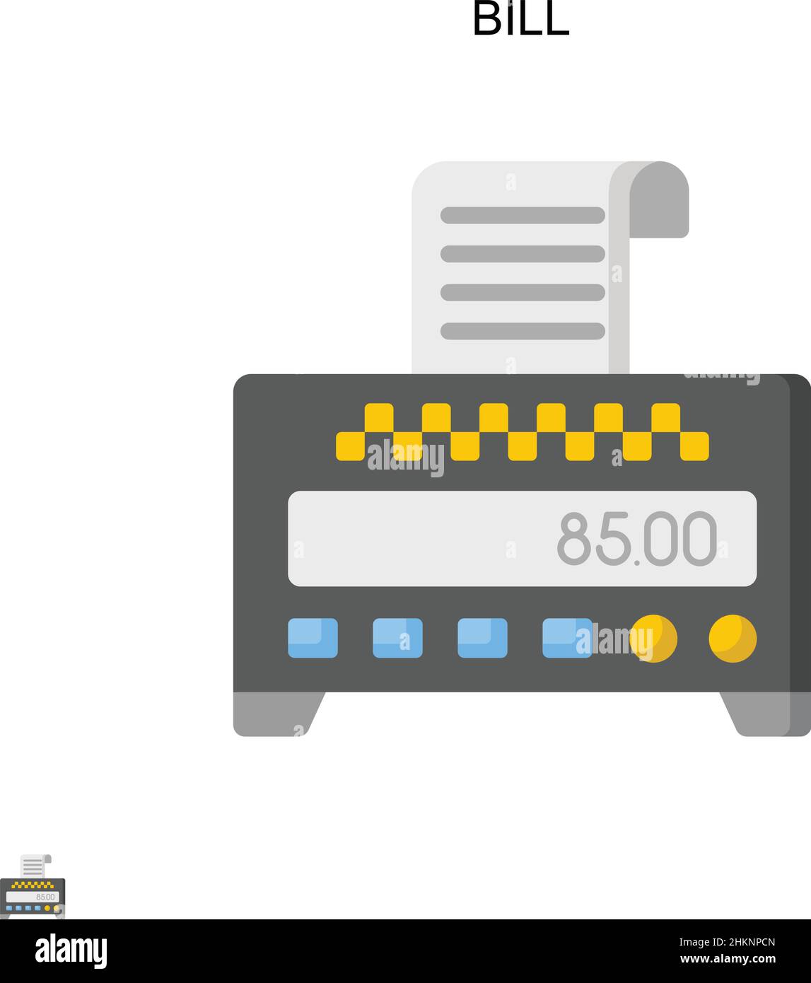 Bill Simple vector icon. Illustration symbol design template for web ...