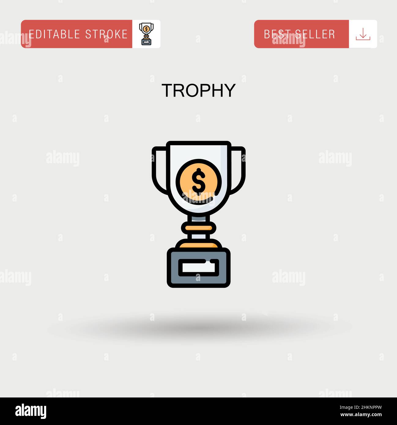 Trophy Simple vector icon Stock Vector Image & Art - Alamy