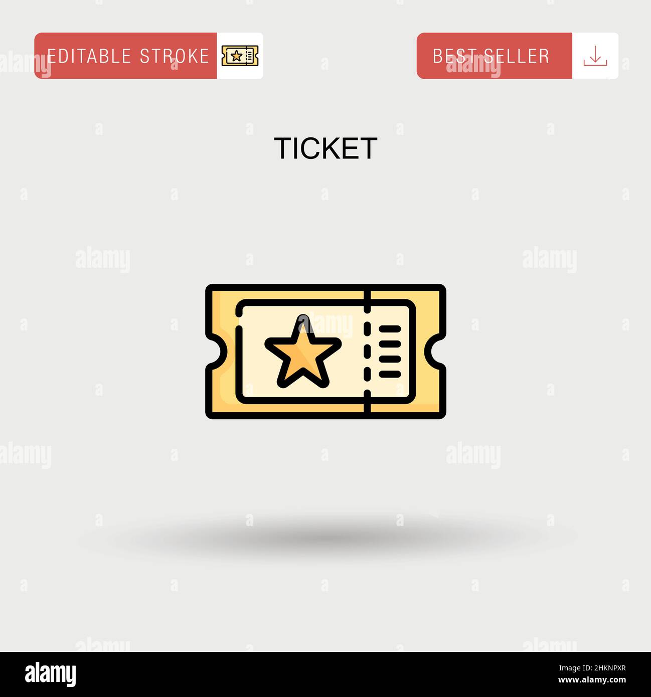 Ticket Simple vector icon Stock Vector Image & Art - Alamy