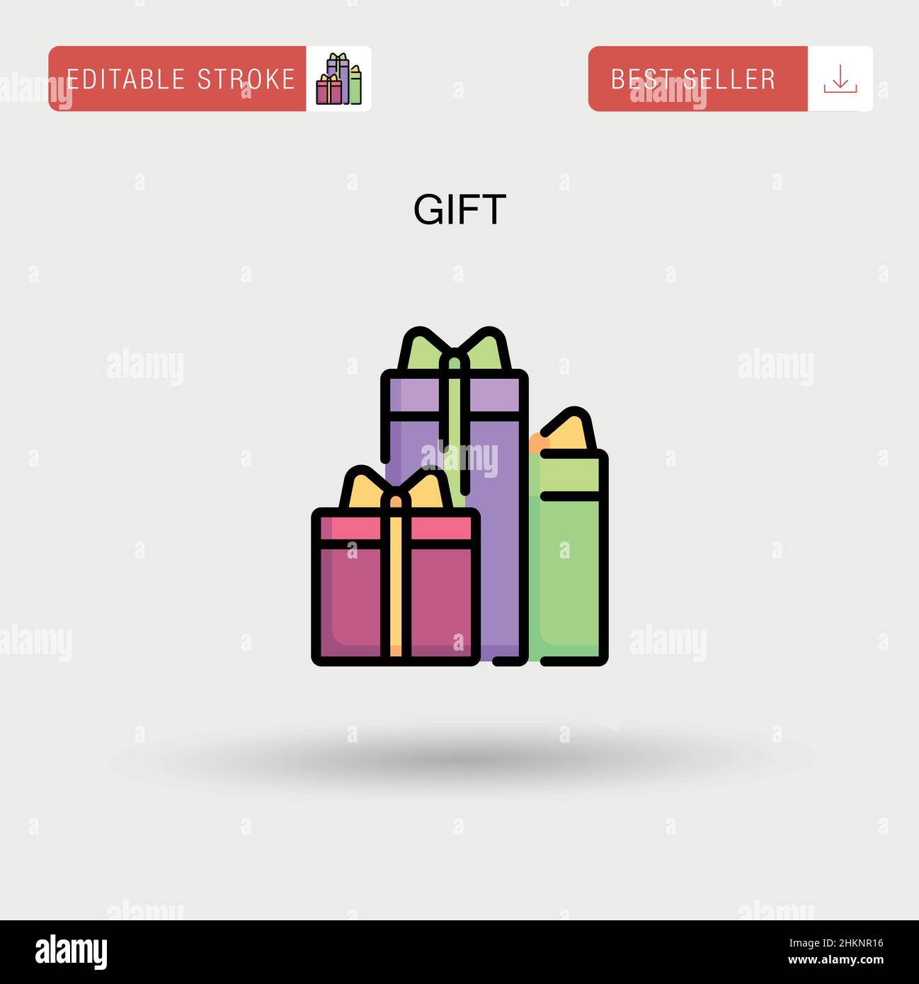 Gift Simple vector icon Stock Vector Image & Art - Alamy
