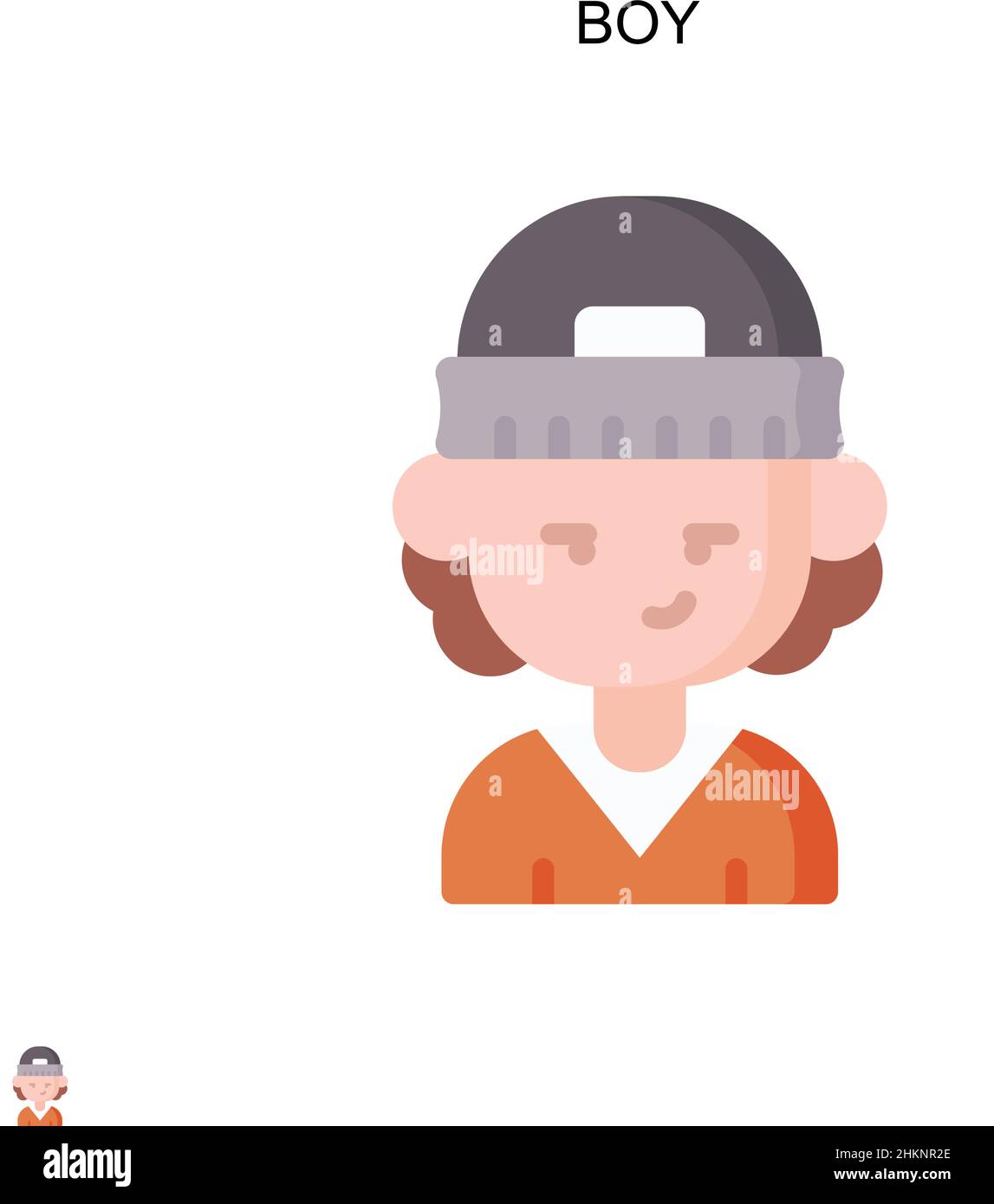 Boy Simple vector icon. Illustration symbol design template for web ...