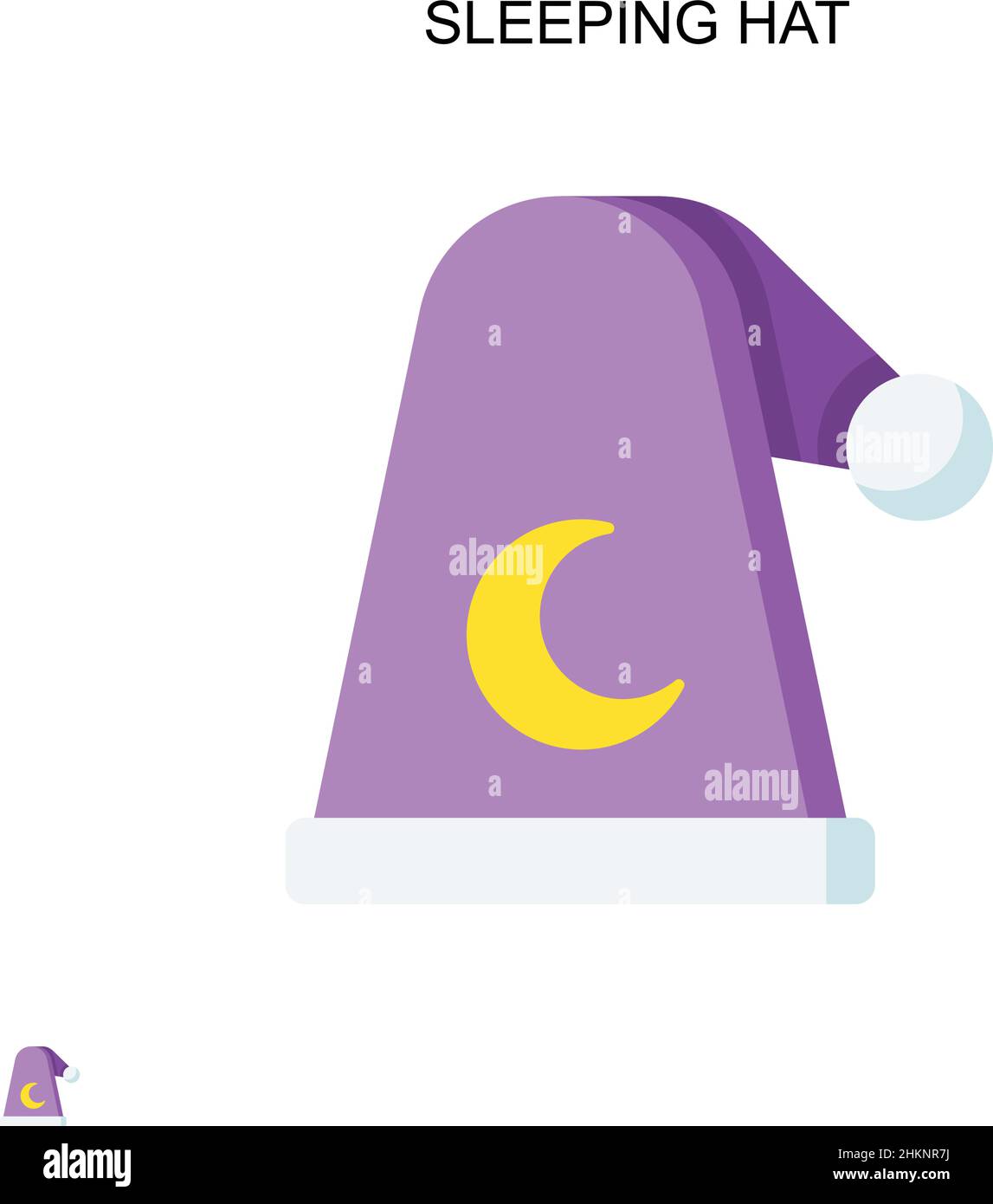 Sleeping hat Simple vector icon. Illustration symbol design template ...