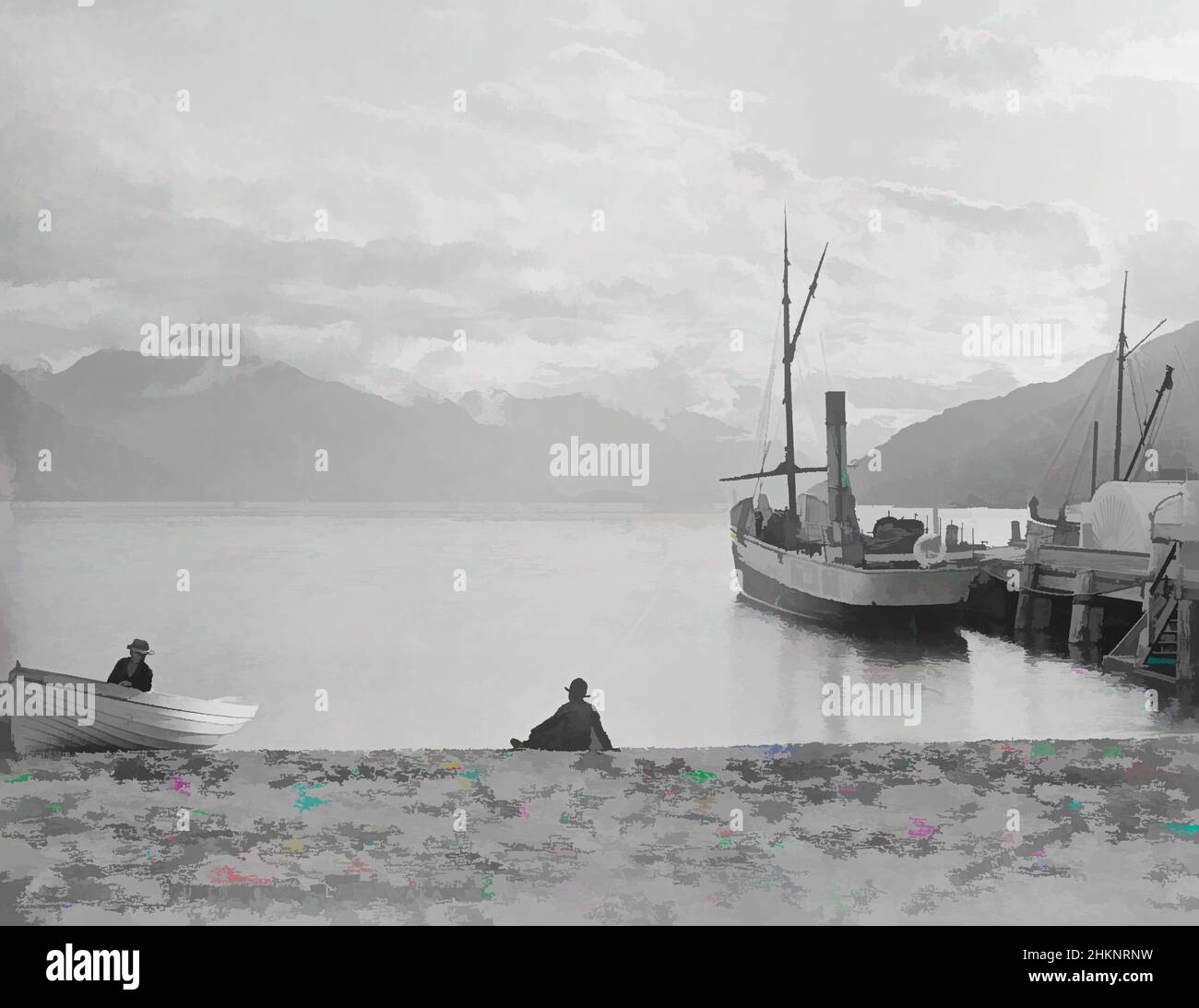 Art inspired by Queenstown, Lake Wakatipu, Burton Brothers studio ...