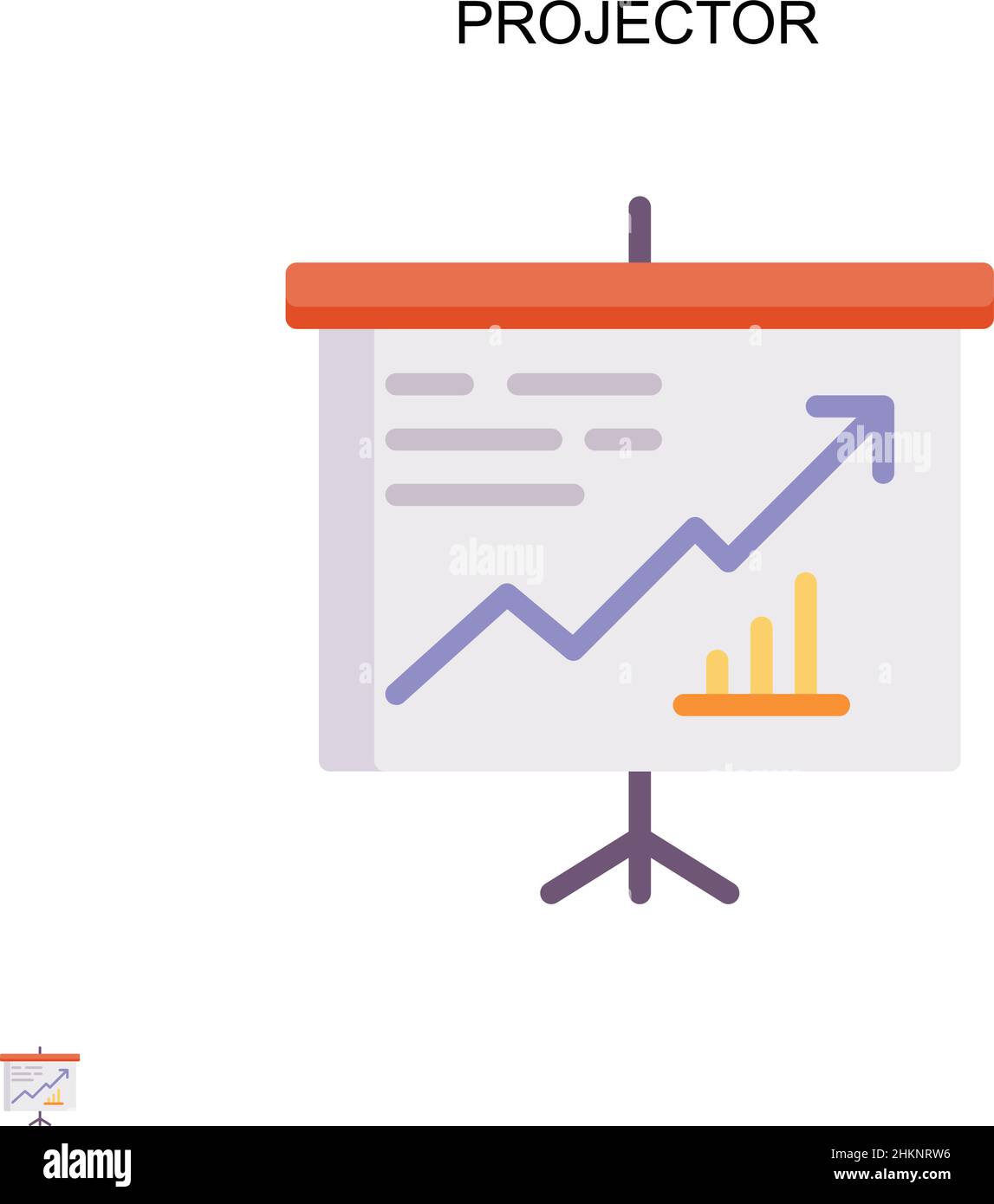 Projector Simple vector icon. Illustration symbol design template for ...