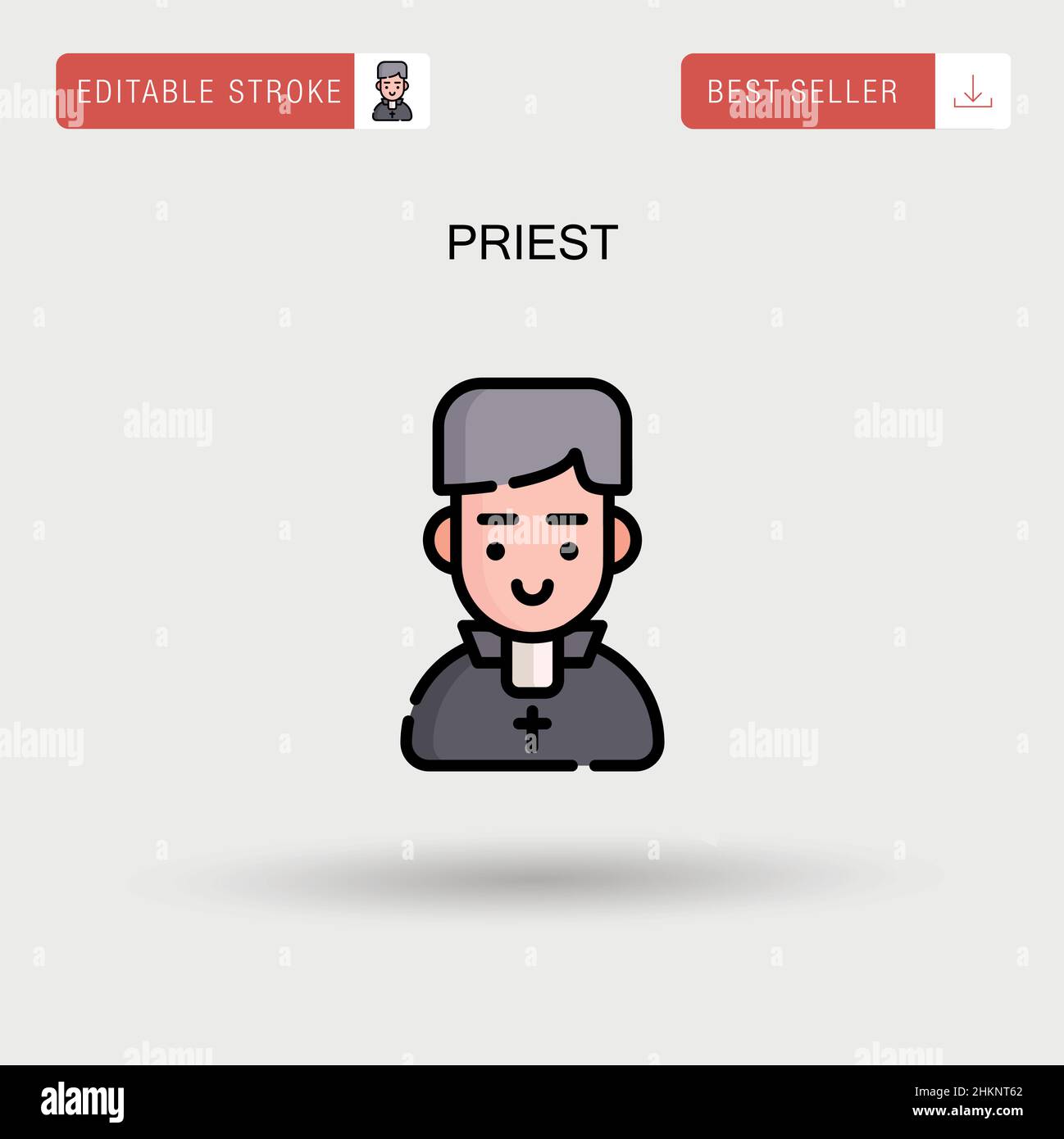 Catholic cross priest Stock Vector Images - Alamy