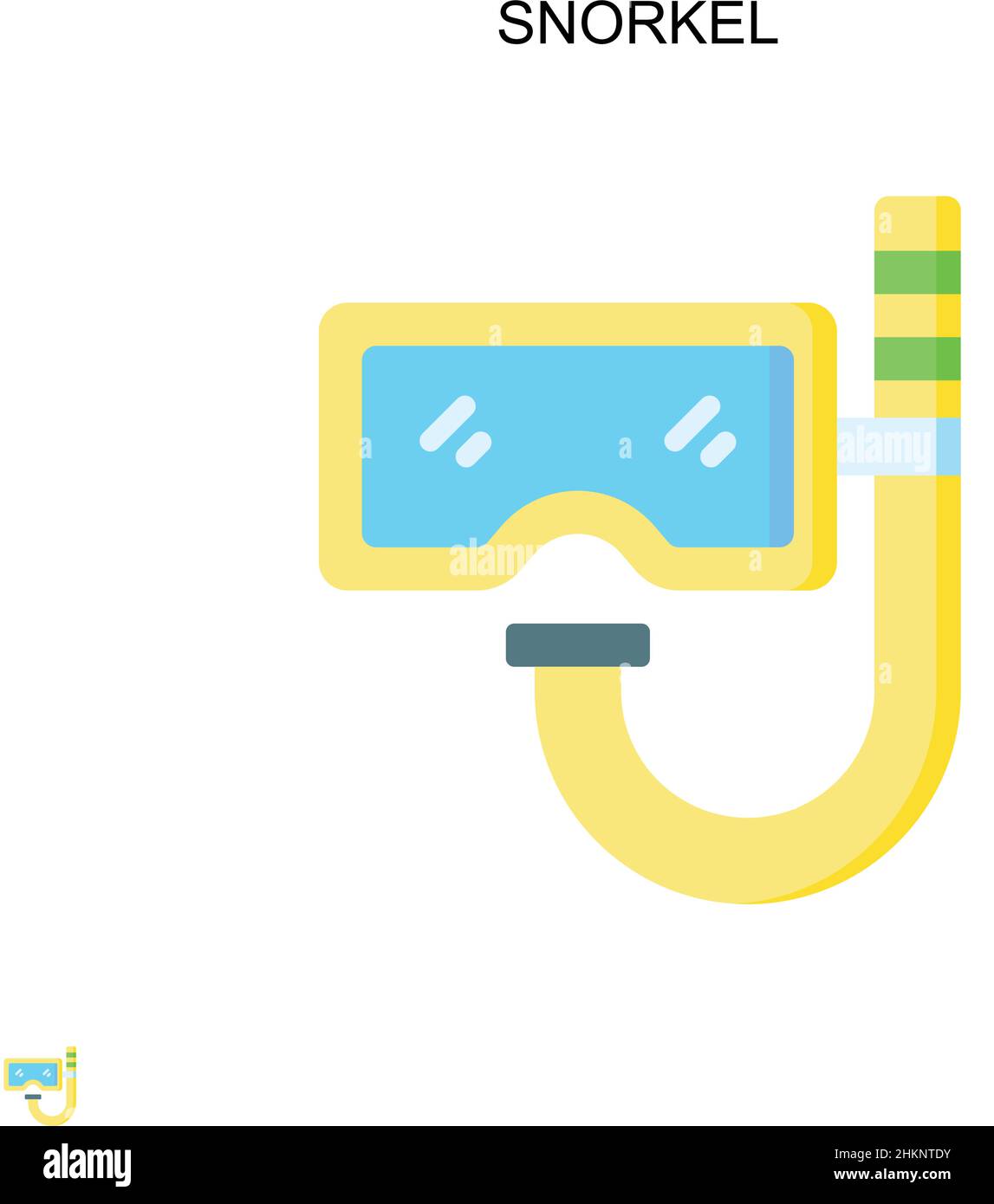 Snorkel Simple vector icon. Illustration symbol design template for web ...