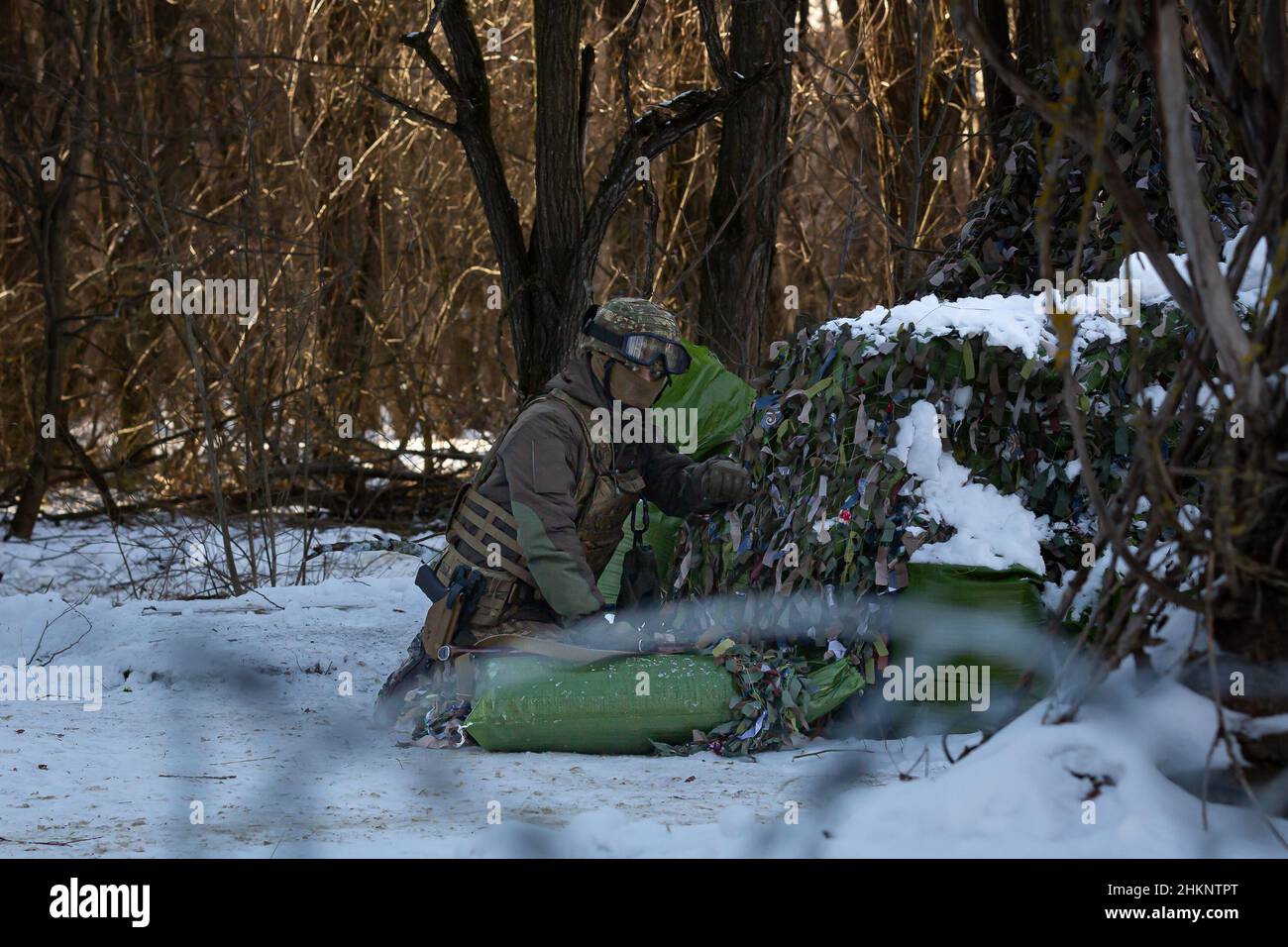 Chernobyl, Ukraine. 04th Feb, 2022. Soldiers of the National Guard Of ...