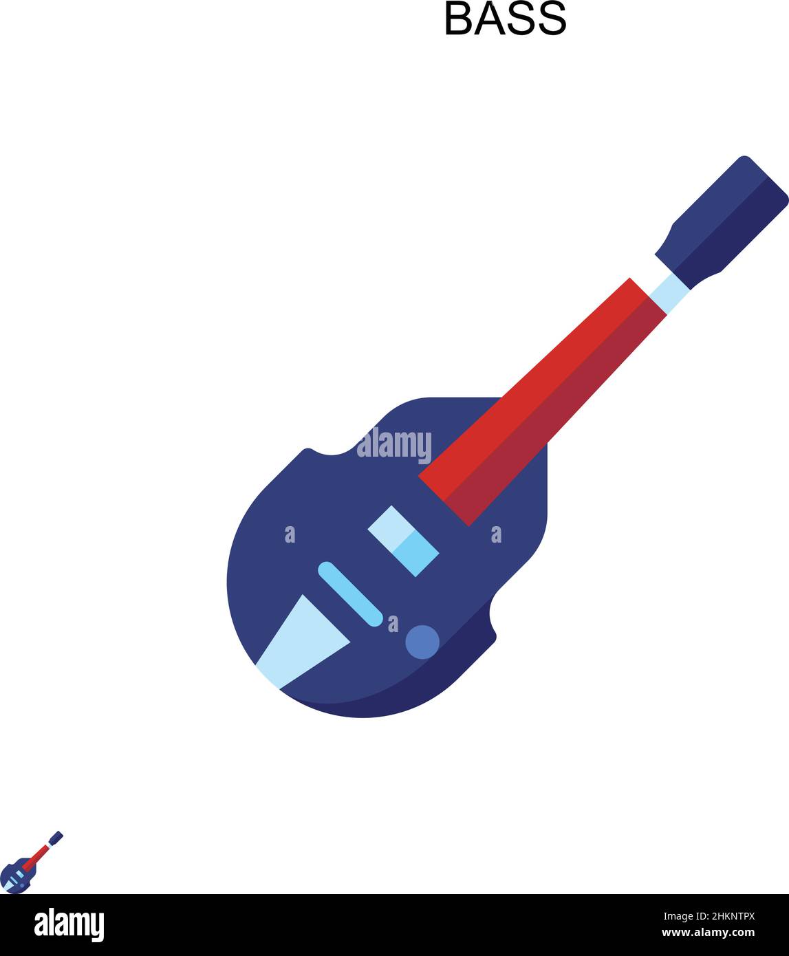 Bass Simple vector icon. Illustration symbol design template for web ...