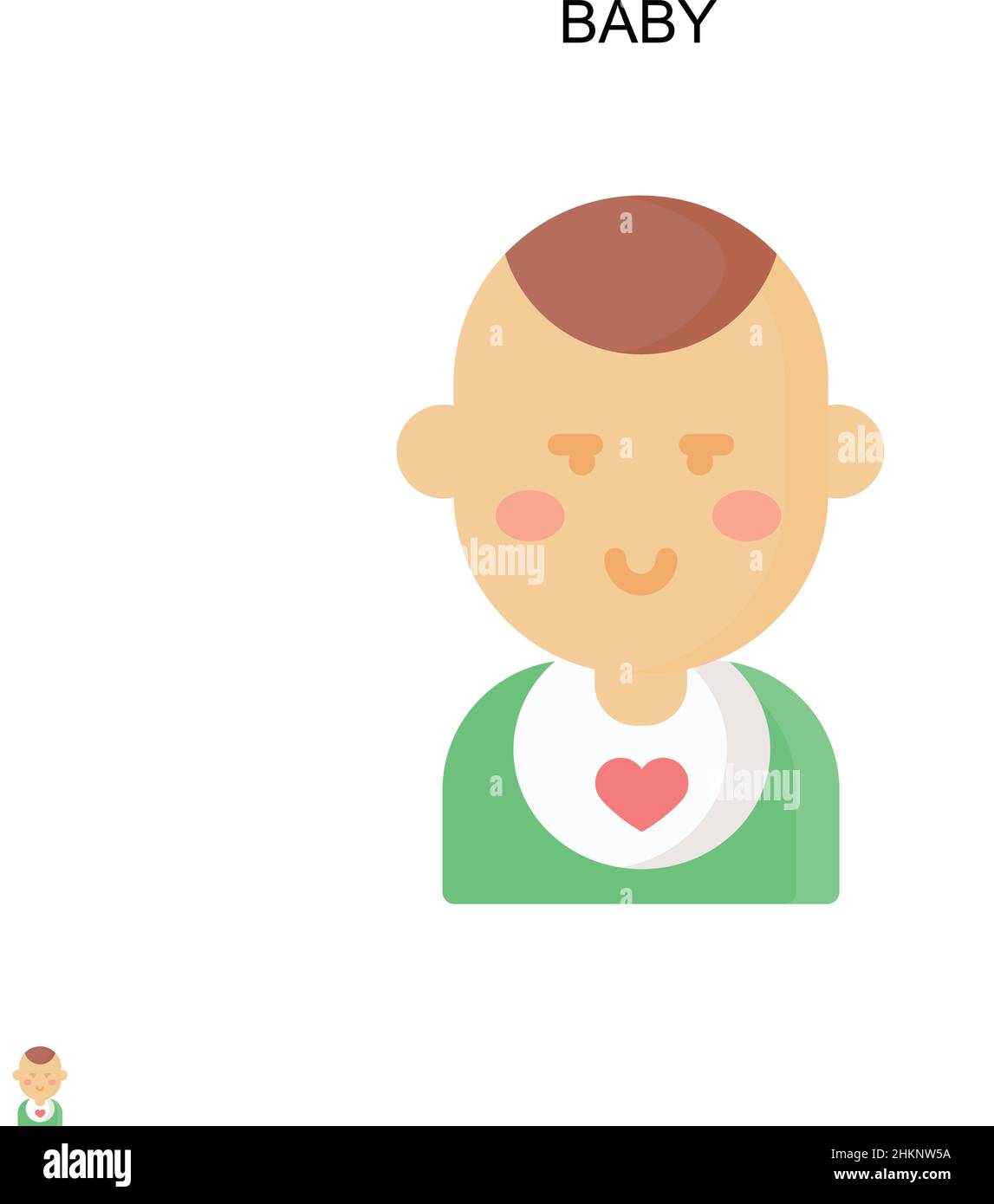 Baby Simple vector icon. Illustration symbol design template for web ...