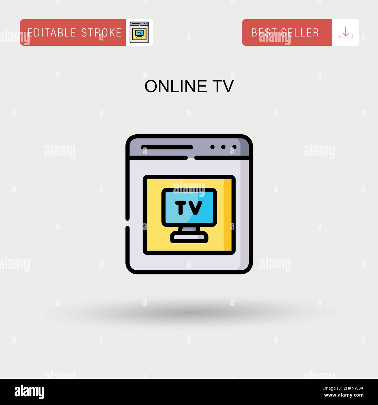 Online video television media Stock Vector Images - Alamy