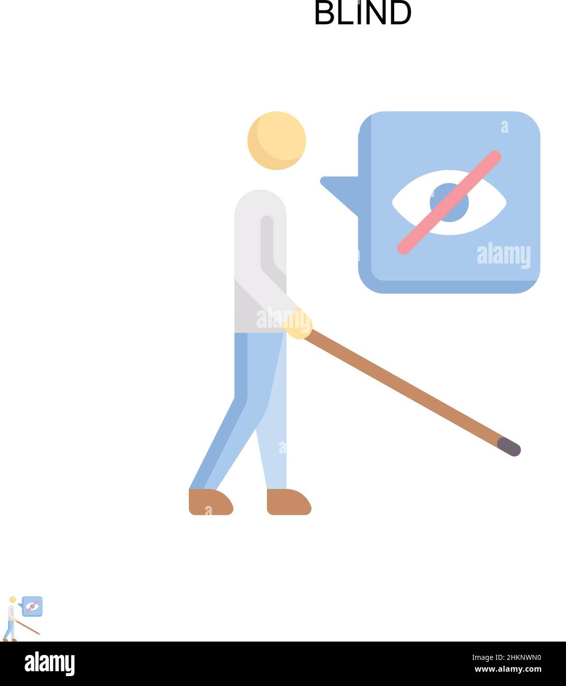 Blind Simple vector icon. Illustration symbol design template for web ...