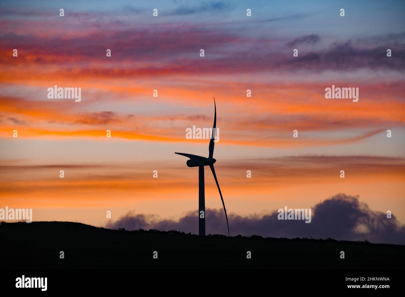 Denzell downs windfarm st eval cornwall hi-res stock photography and ...