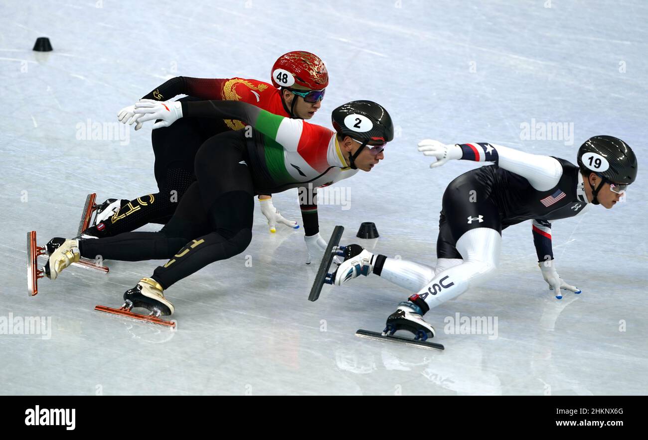 USA (right), Hungary (centre) and China in action during the second ...
