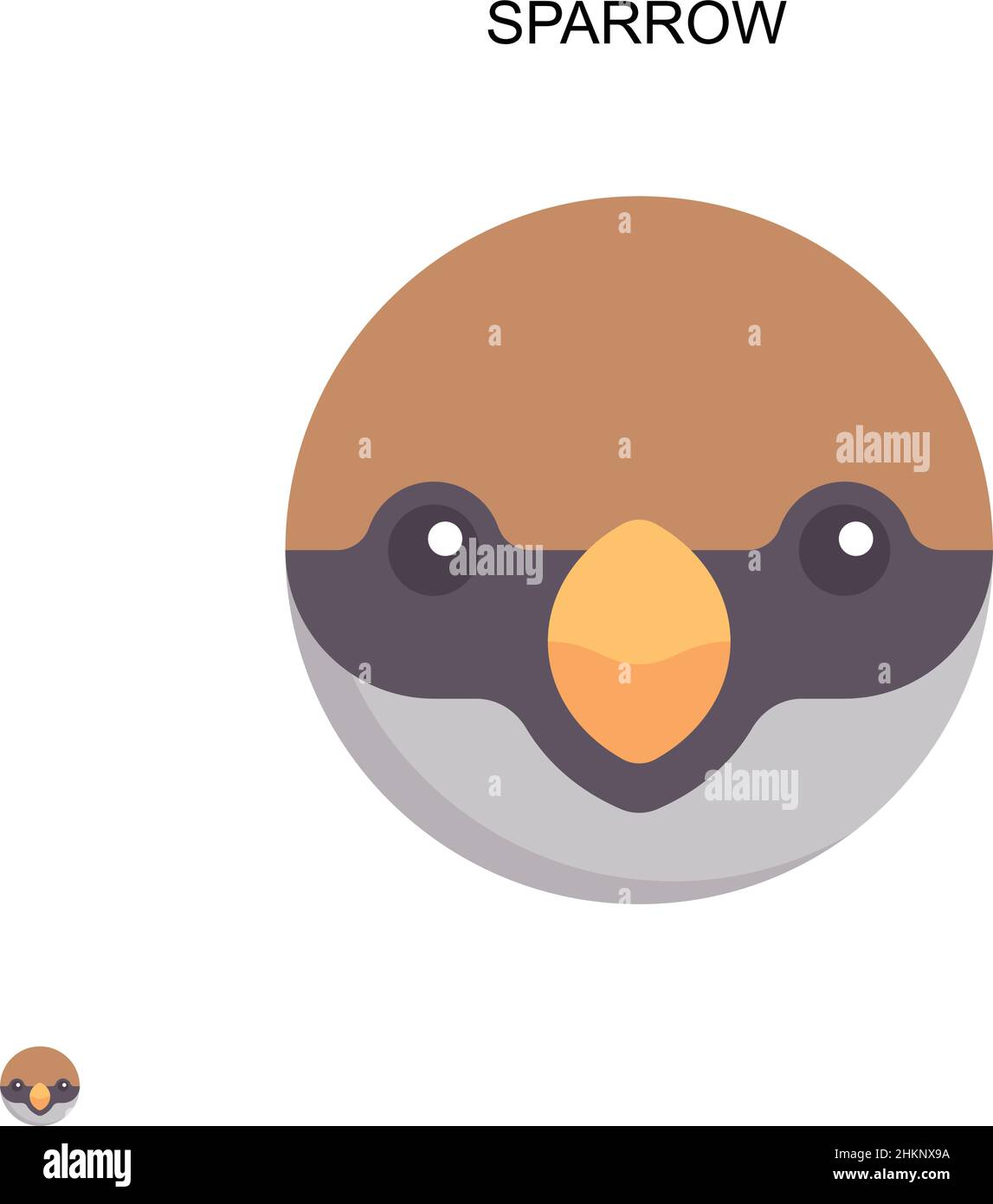 Sparrow Simple vector icon. Illustration symbol design template for web ...