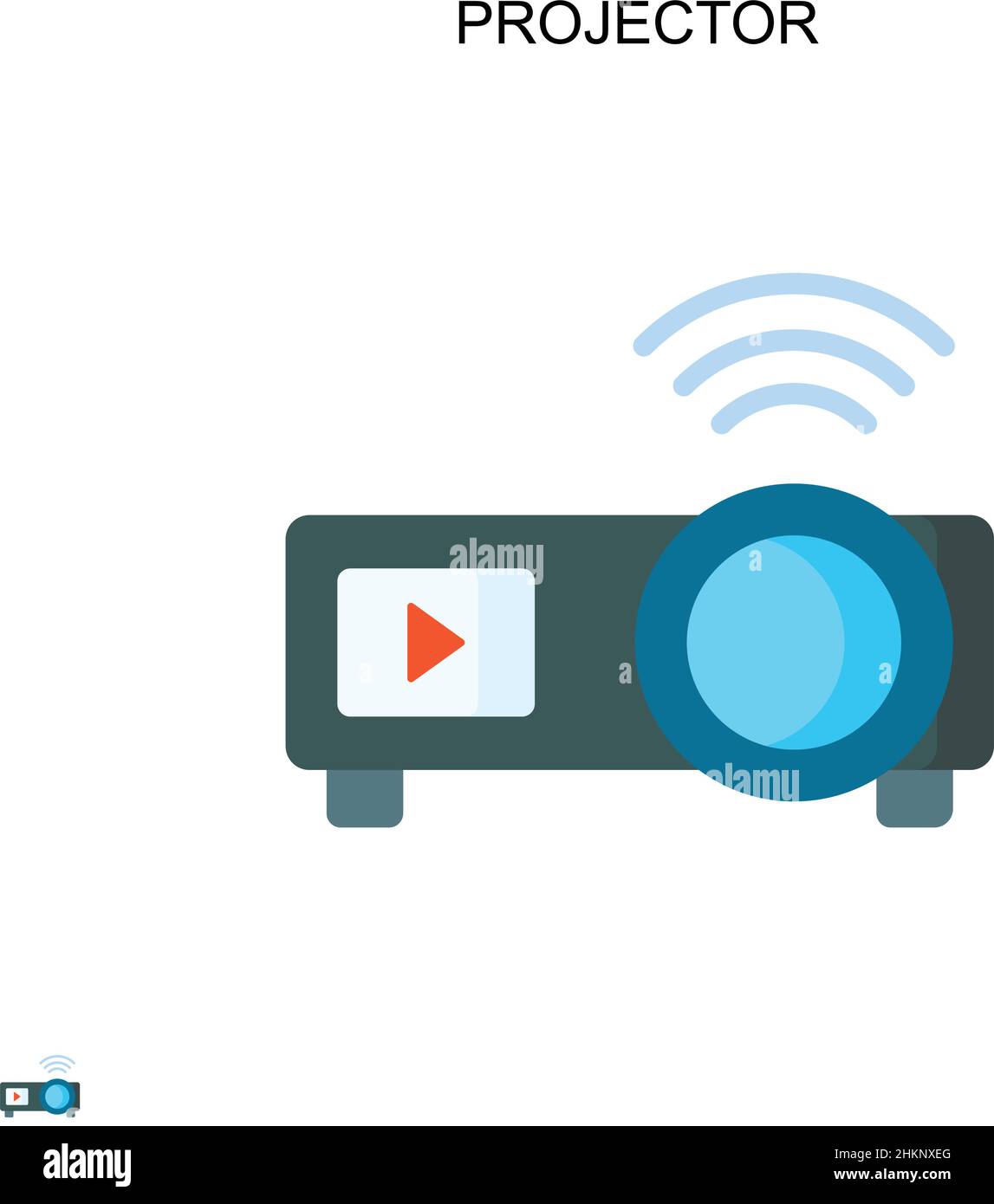 Projector Simple vector icon. Illustration symbol design template for ...