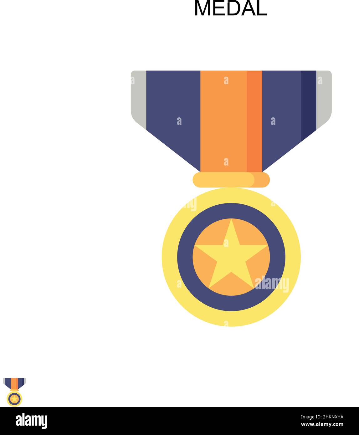 Medal Simple vector icon. Illustration symbol design template for web ...