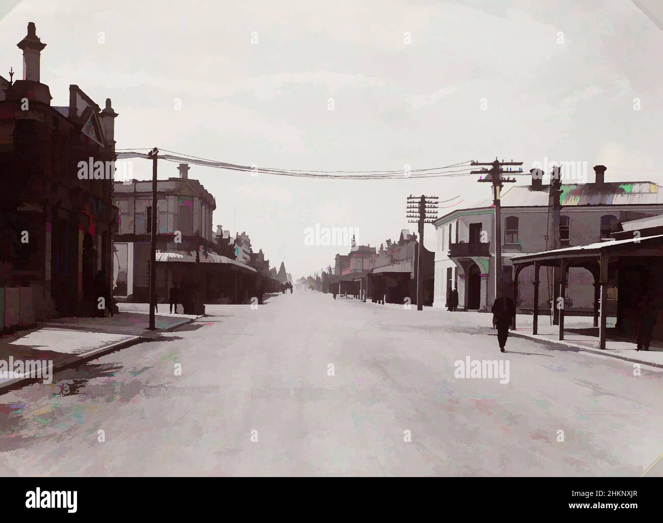 Art inspired by King Street, Temuka, Muir & Moodie studio, 1912, Temuka ...